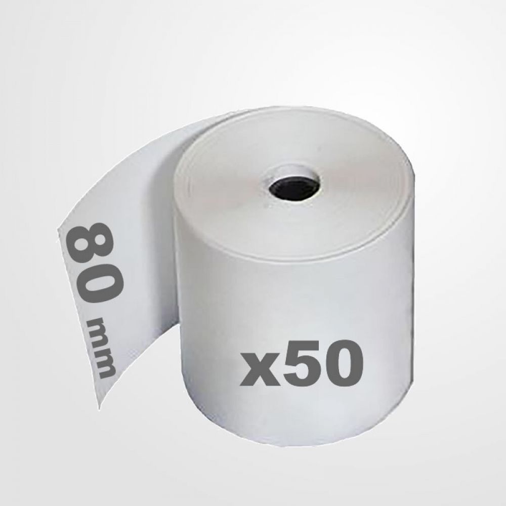 Rouleaux tickets 80 mm - pack de 50 Vente de matériel de caisse en ...